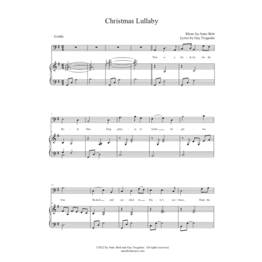 Christmas Lullaby (vocal solo) - Anne Britt Music
